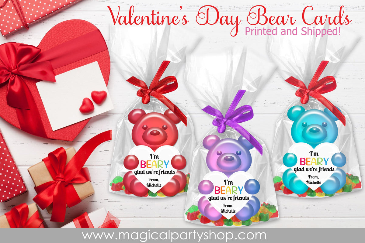 Gummy Bear Valentine's Day Cards | Gummy Beary Sweet Classroom Valenti ...