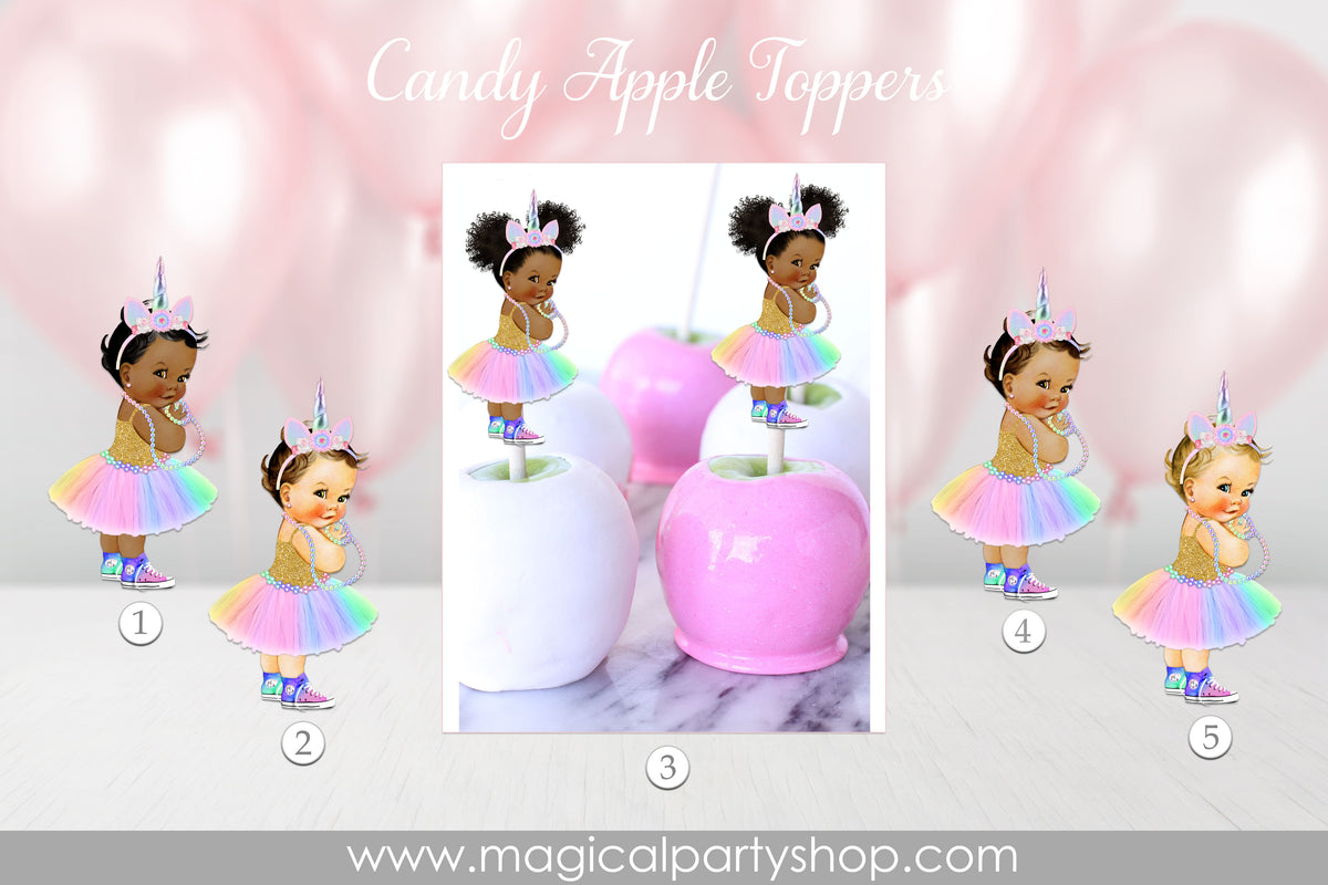 Baby Girl Candy Apple Toppers – Magical Party Shop